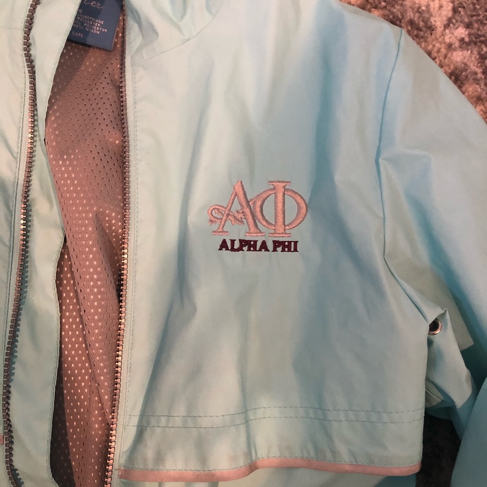 Alpha Phi Rain Jacket - Gem